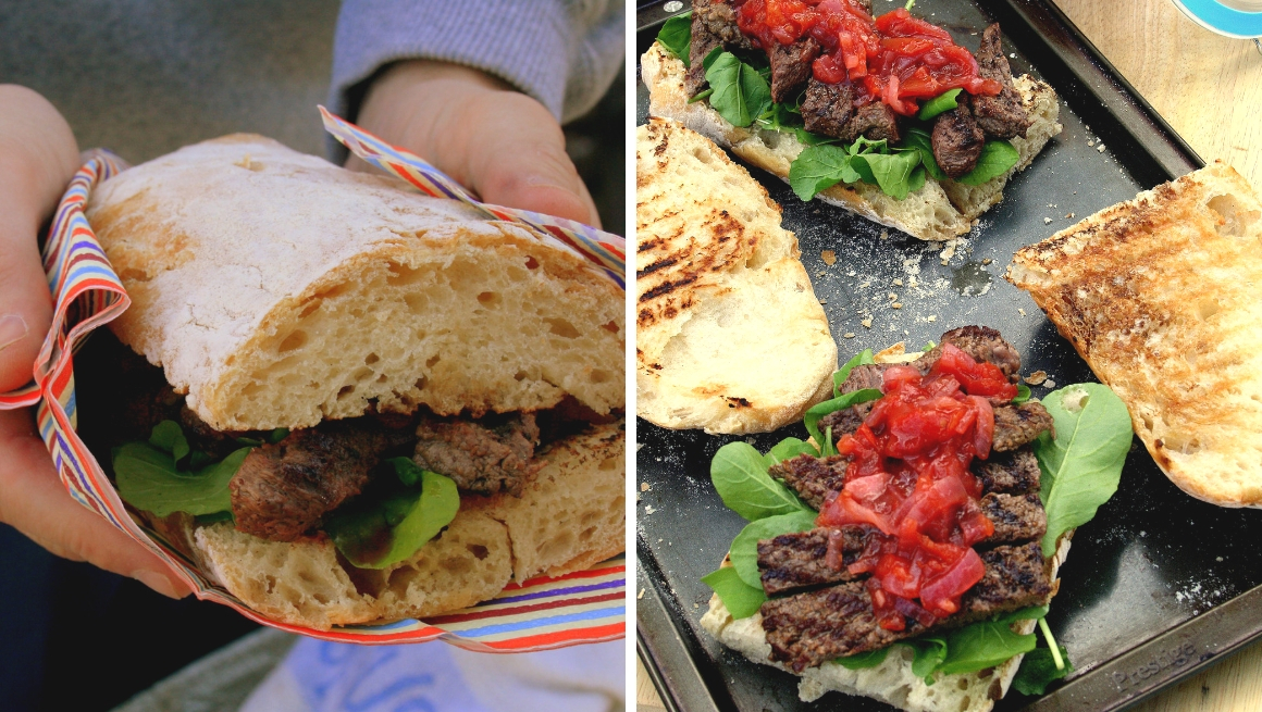 Steak sarmies with chunky tomato ginger chutney – Cupcakes & Couscous