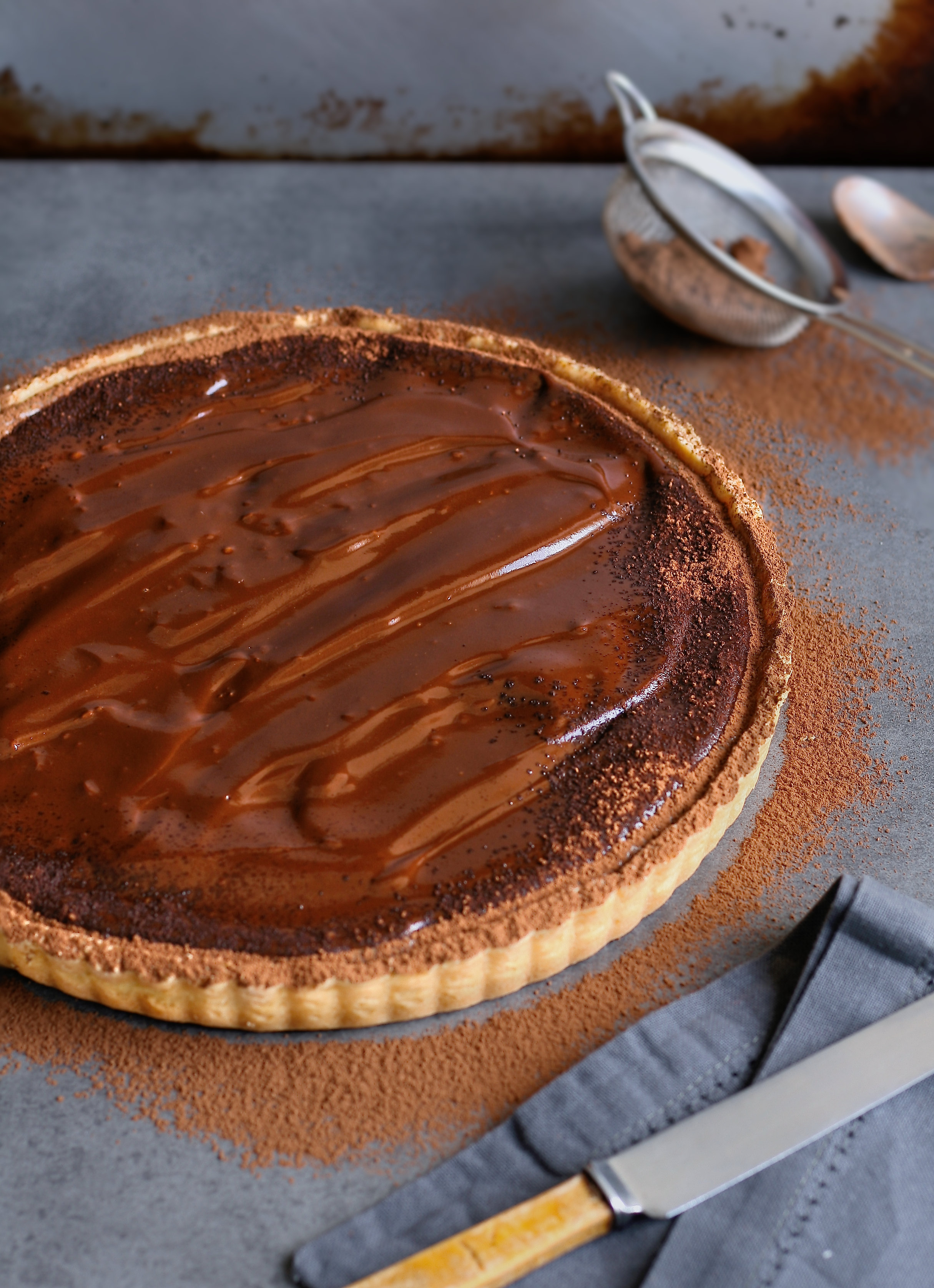 Chocolate cheese tart with dark chocolate ganache – Cupcakes & Couscous