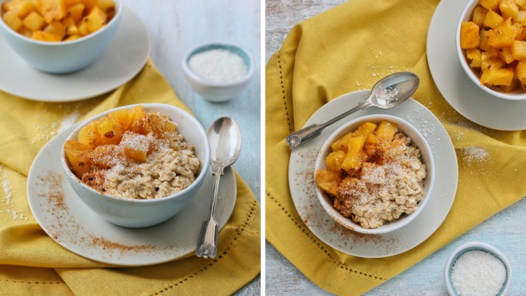 Stewed pineapple overnight oats (with video) – Cupcakes & Couscous