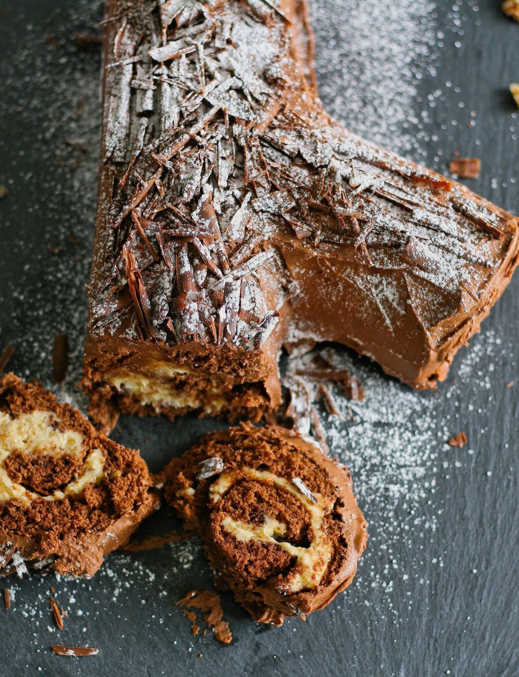 Chocolate and walnut yule log – Cupcakes & Couscous