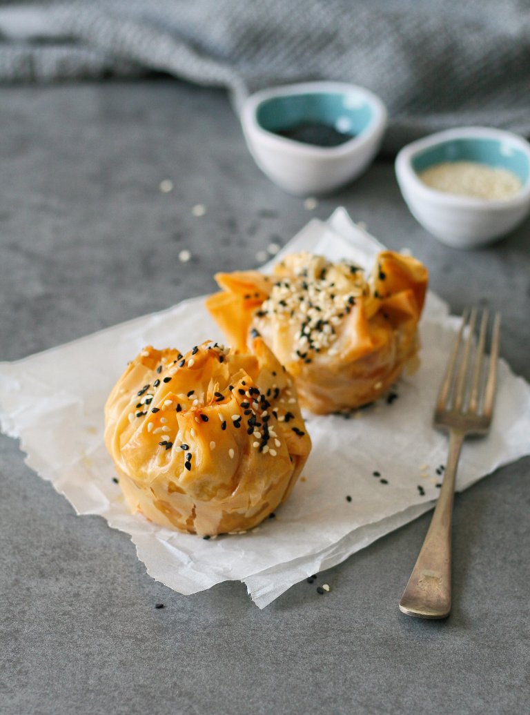 Mini roasted veggie phyllo parcels – Cupcakes & Couscous