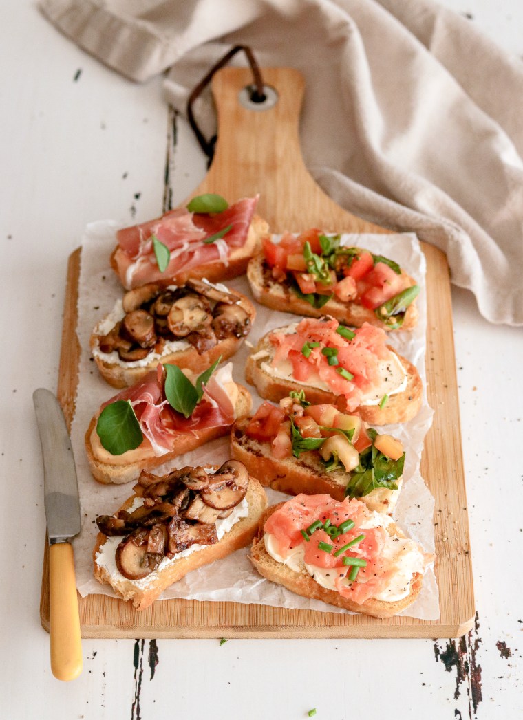 Spring crostini 4 ways – Cupcakes & Couscous