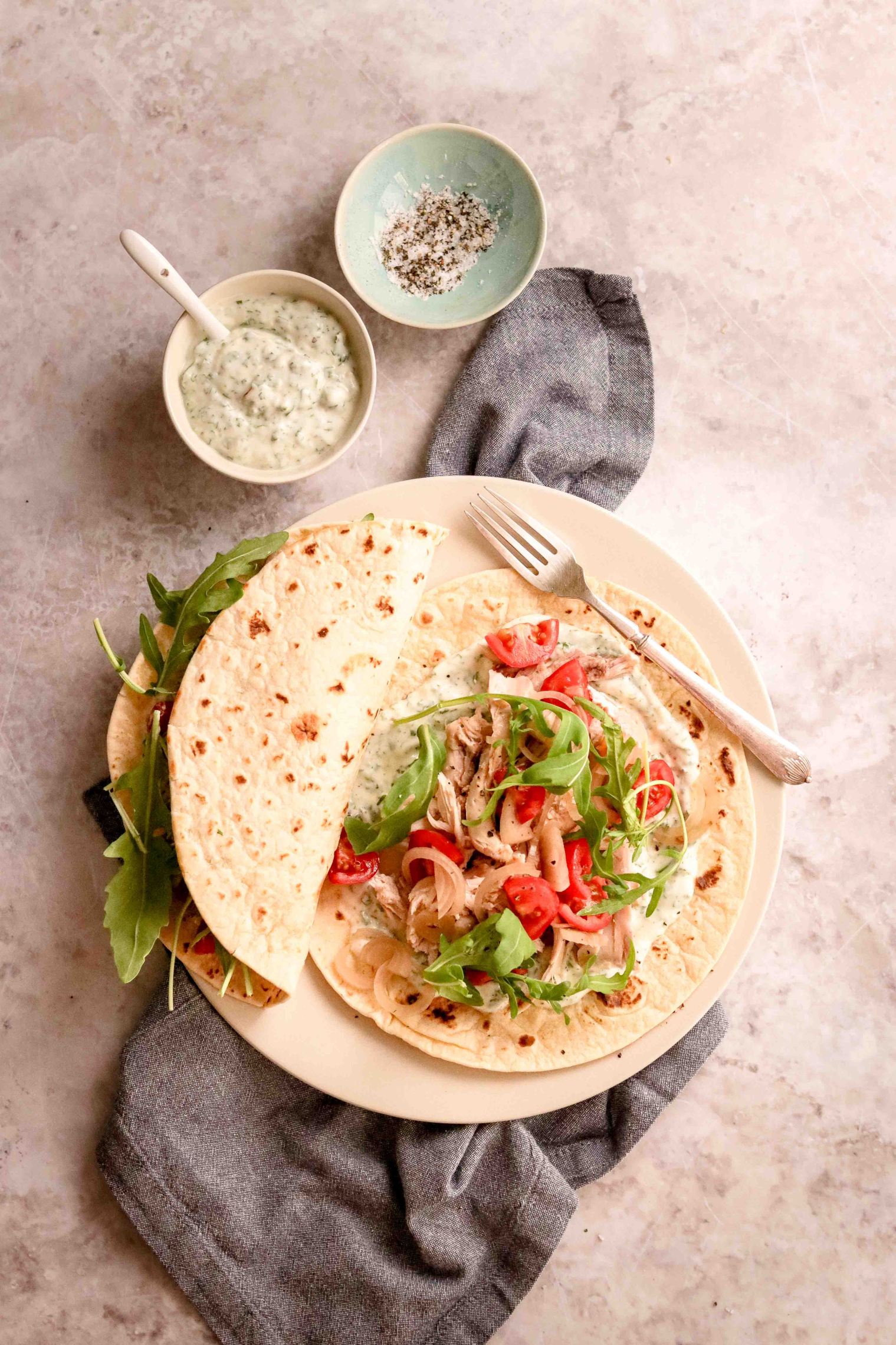 Chicken rotis with herb yoghurt – Cupcakes & Couscous